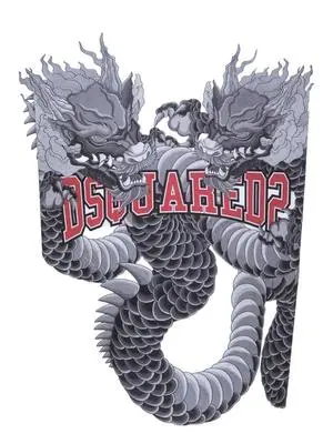Dsquared2 Dragon-print Cotton T-shirt - White