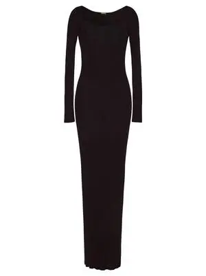 Adam Lippes Florentine Ribbed-knit Maxi Dress - Black