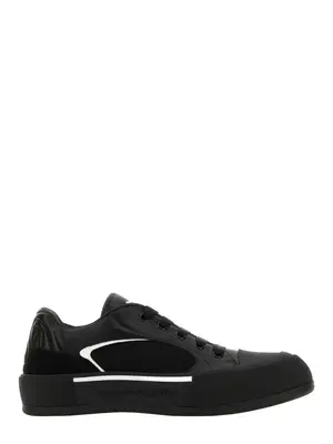 Alexander McQueen Skate Deck Plimsoll Sneakers - Black