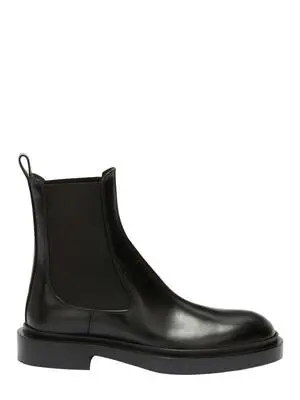 JIL SANDER 30mm Leather Ankle Boots - Black