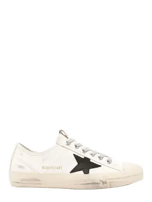 GOLDEN GOOSE V-star Leather Sneakers - White