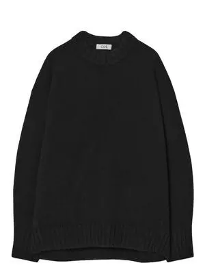 Cos Chunky Pure Cashmere Crew-Neck Sweater Black