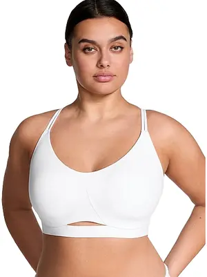 Victoria's Secret Vsx Elevate™ Strappy-comfort Sports Bra - White,ivory