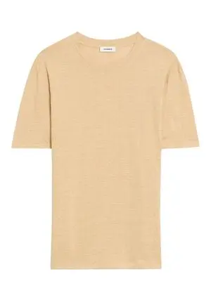 Sandro Linenjersey Tshirt - Sand