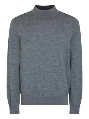 Sandro Wool Turtleneck Sweater Gray