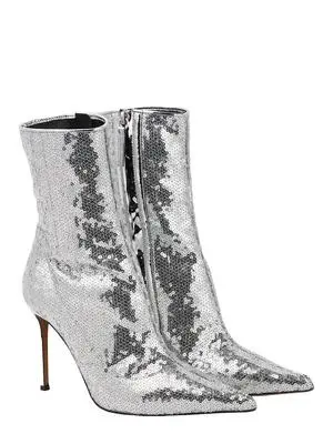 Alexandre Vauthier Sequined Ankle Boots - Silver