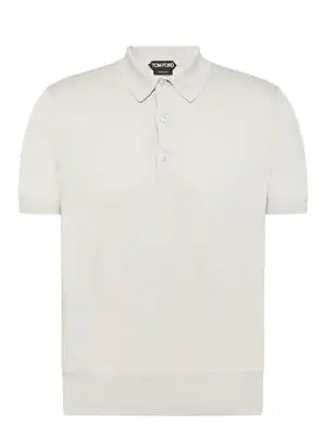 TOM FORD Wool Polo Shirt - Grey