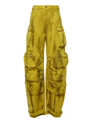 Attico Fern Mid-rise Cargo Jeans - Yellow
