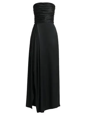 Giorgio Armani Strapless Gathered Silk Gown - Printed