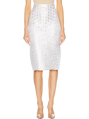 Alaïa Pencil Skirt - Blanc