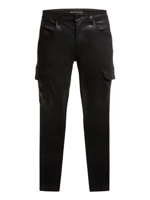 Monfrère Preston Coated Denim Cargo Pants - Coated Noir