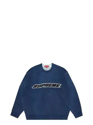 Supreme Printed Washed Sweater - Blue