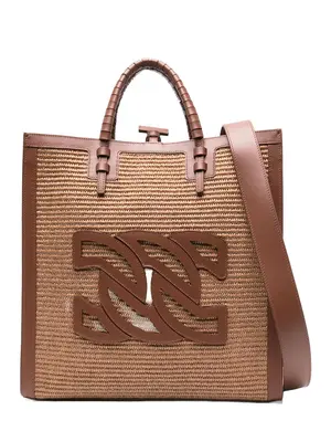 Casadei Beauriva Straw Tote Bag - Brown