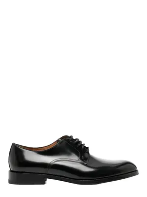 Moreschi Almond-toe Leather Derby Shoes - Black