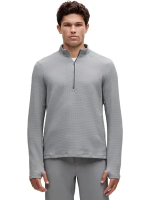 Lululemon Waffle-Knit Half Zip Rhino Grey
