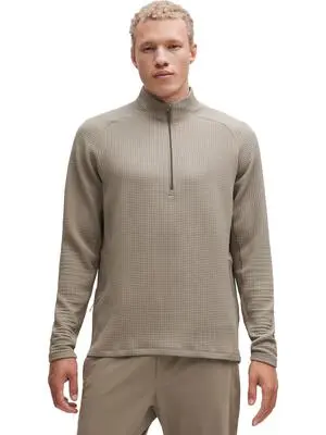 Lululemon Waffle-knit Half Zip - Warm Ash Grey