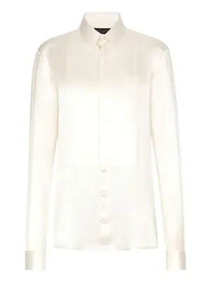 Dolce & Gabbana Bib-detailed Shirt - White