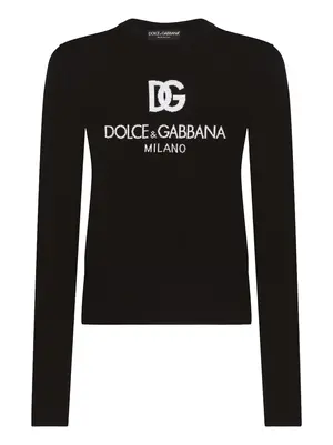 Dolce & Gabbana Milano Long-sleeve Top - Black