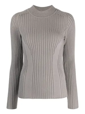 CALVIN KLEIN Calvin Klein Mock-Neck Ribbed Knit Jumper
