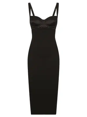 Dolce & Gabbana Bustier Midi Dress - Black