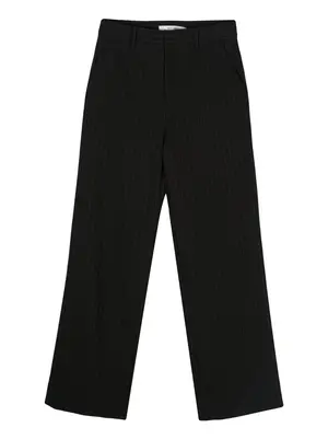 GESTUZ Joellegz Mid-rise Wide-leg Trousers - Black