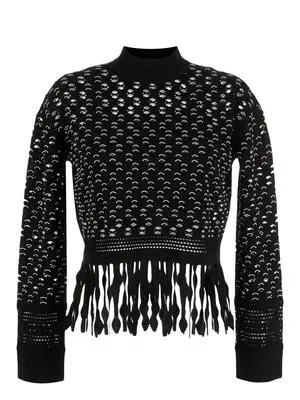Simkhai Roman Fringed Jumper - Black