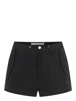 DION LEE Parachute Mini Shorts - Black
