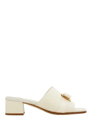 FERRAGAMO 40mm Vara Sandals - White