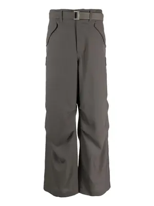 Sacai Straight-leg Cargo Trousers - Green