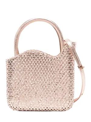 LE SILLA Mini Gilda Rhinestone-embellished Handheld Bag - Pink