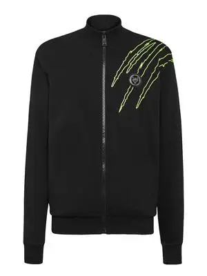 PLEIN SPORT Logo-appliqué Track Jacket - Black