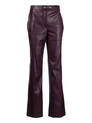 Simkhai Dahlia Faux Leather Trousers - Red