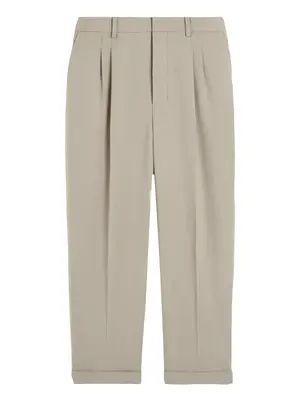 Ami Pressed-crease Tapered Trousers - Neutrals