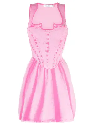 Ph5 Poppy Trompe-l'oeil Mini Dress - Pink