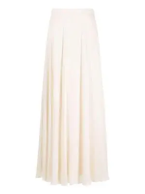 Ralph Lauren A-line Crepe Maxi Skirt - Neutrals