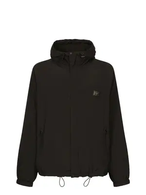 Dolce & Gabbana Drawstring Hooded Jacket - Black