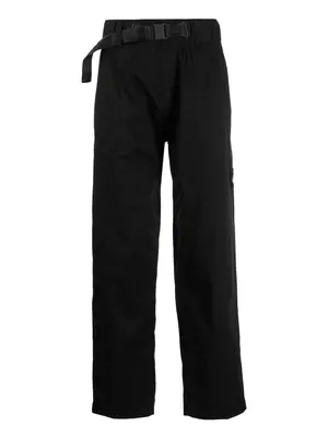 Calvin Klein Belted Straight-leg Trousers - Black