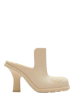 Burberry Equestrian Knight Mules Neutrals