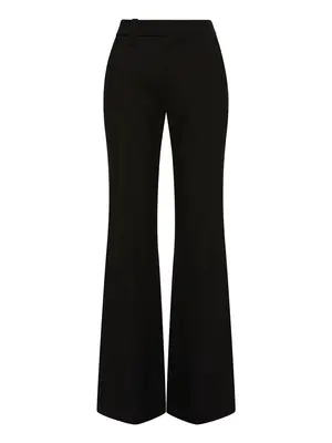 Oscar De La Renta High-waisted Flared Trousers - Black