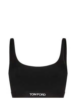 TOM FORD Signature Logo-tape Bralette Black