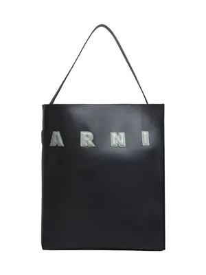 Marni Museo Leather Tote Bag - Black