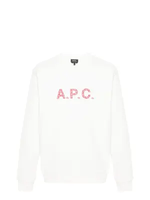 A.p.c. Logo-print Cotton Sweatshirt - White