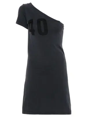 COURREGES Number-print Mini Dress - Grey