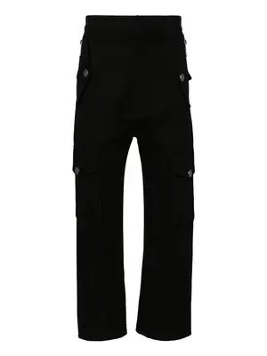 Balmain Straight-leg Canvas Cargo Trousers - Black
