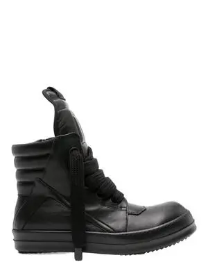 Rick Owens Geobasket High-top Leather Sneakers - Black