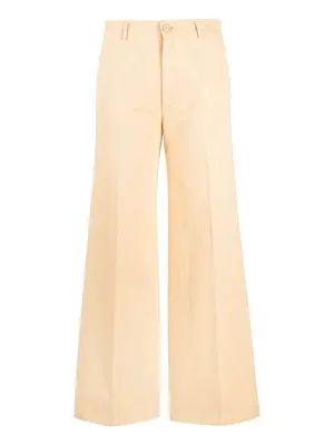 FORTE_FORTE High-waist Wide-leg Trousers - Yellow