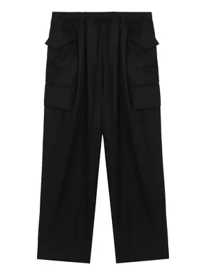 JULIUS Drop-crotch Cargo Trousers - Black