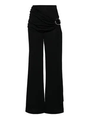 Rabanne Wraparound Palazzo Pants - Black