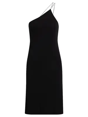 NILI LOTAN One-shoulder Stretch-jersey Dress - Black