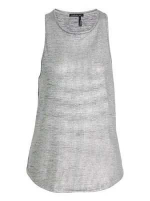 Koral Aerate Netz Metallic Stretch-jacquard Tank - Gray